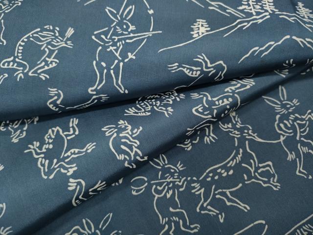 平和屋着物●男性　長襦袢　袷　鳥獣戯画　正絹　逸品　CAAW3200ut