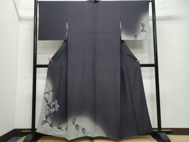 平和屋着物●訪問着　百合　暈し染め　金彩　正絹　逸品　CAAW3640vf