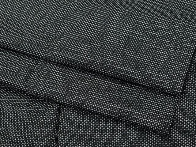 平和屋着物●男性　紬　100亀甲　正絹　逸品　CAAW3666vf