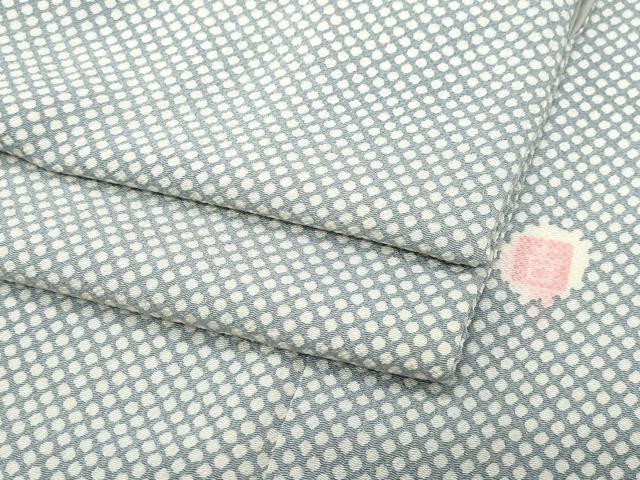 平和屋着物●和染紅型　栗山紅型　栗山吉三郎　小紋　吉祥丸文　鬼しぼ縮緬　正絹　逸品　CAAW3678vf