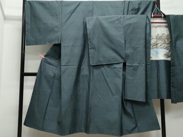 平和屋着物●男性　本場大島紬　アンサンブル　100亀甲　総詰め　正絹　逸品　CAAW3681vf