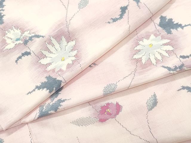 平和屋着物●本場大島紬　草花文　正絹　逸品　CAAW3706vf