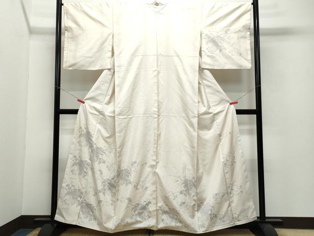 平和屋着物●訪問着　本場大島紬　雪輪南天唐草文　さが美扱い　正絹　逸品　CAAW3723vf