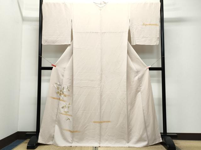 平和屋着物●訪問着　刺繍　枝花文　正絹　逸品　CAAW3734vf