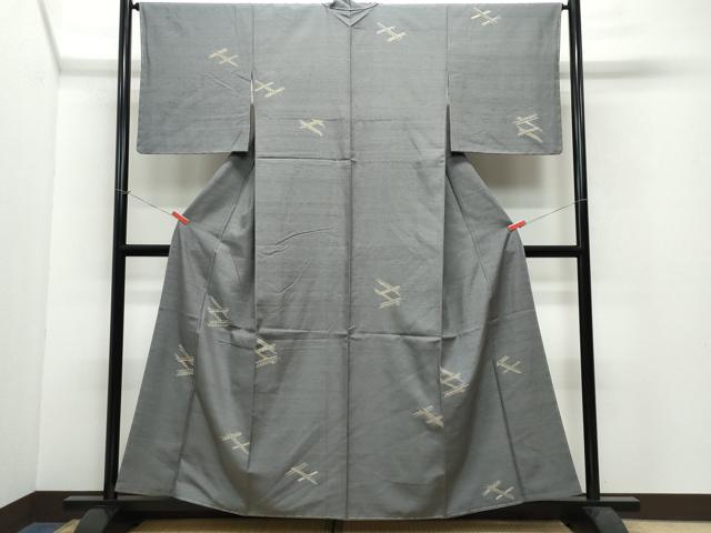 平和屋着物●訪問着　紬地　吉祥文　正絹　逸品　CAAW3766vf