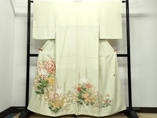 平和屋着物●豪華色留袖　作家物　乱菊草花文　正絹　逸品　CAAW3778vf