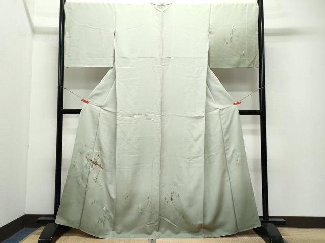 平和屋着物●日本画家　堀信　訪問着　花筏文　金彩　正絹　逸品　CAAW3797vf