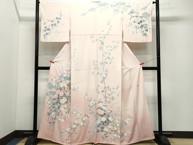 平和屋着物●訪問着　作家物　枝花文　正絹　逸品　CAAW3815vf