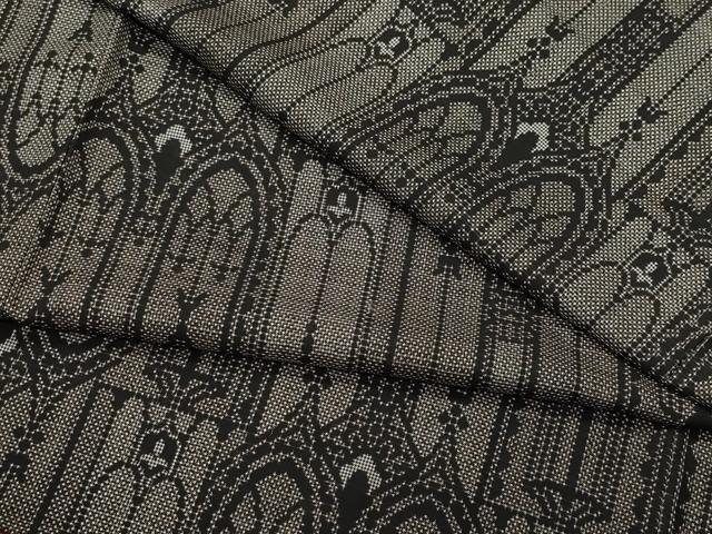 平和屋着物●本場大島紬　7マルキ　西洋風景文　正絹　逸品　CAAW3836vf