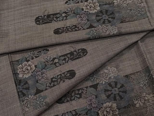 平和屋着物●本場大島紬　9マルキ　源氏車花文　正絹　逸品　CAAW3862vf