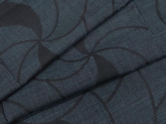 平和屋着物●結城紬　100亀甲　抽象文　正絹　逸品　CAAW3890vf