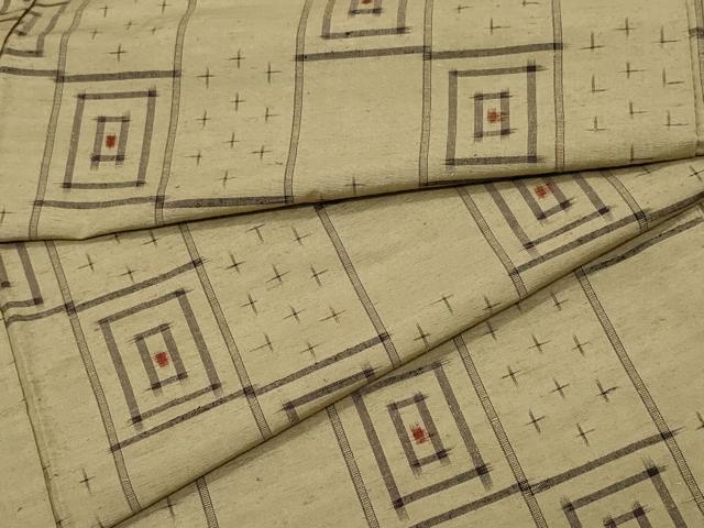 平和屋着物●上質な紬　吉祥文　正絹　逸品　CAAW3896vf