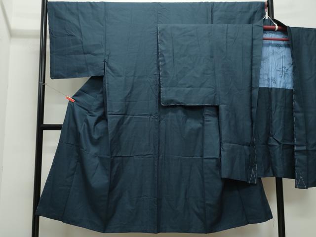 平和屋着物●男性　紬　アンサンブル　100亀甲　正絹　逸品　未使用　CAAW3903vf