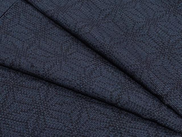 平和屋着物●塩沢紬　100亀甲　麻の葉文　正絹　逸品　CAAW3947vf