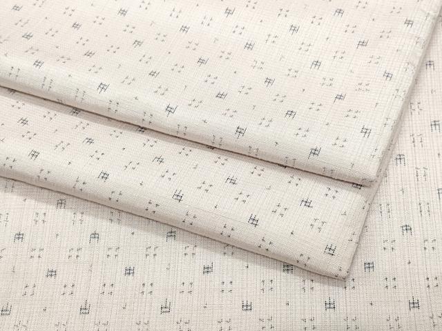 平和屋着物●上質な紬　絣文様　正絹　逸品　CAAW3955vf