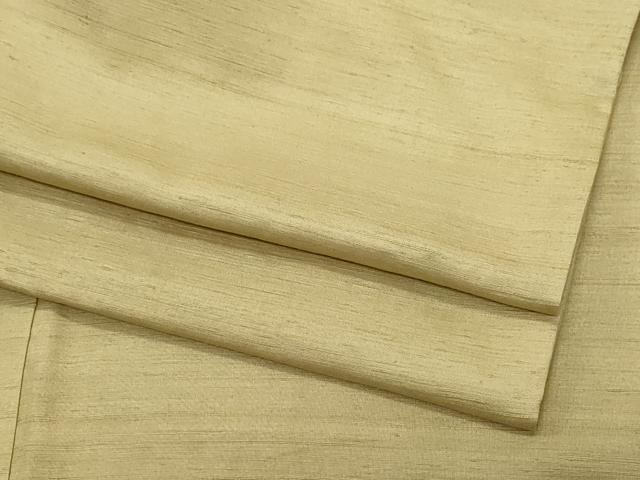 平和屋着物●上質な紬　色無地　榛色　正絹　逸品　CAAW3956vf