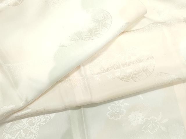 平和屋着物●長襦袢　無双仕立て　毬舞桜地紋　暈し染め　正絹　逸品　CAAW3965vf