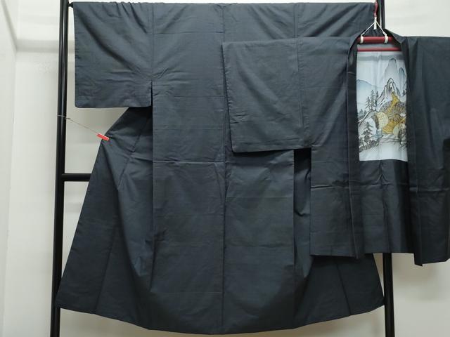 平和屋着物●男性　本場大島紬　アンサンブル　80亀甲　総詰め　正絹　逸品　CAAW3966vf