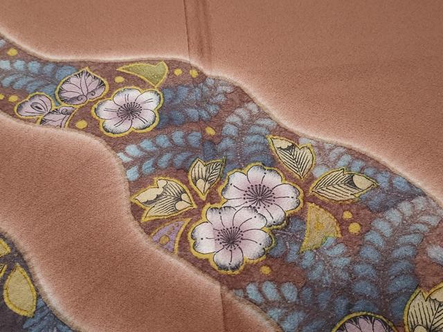 平和屋着物○訪問着 絞り 辻が花 金彩 正絹 逸品 CAAW3987vf