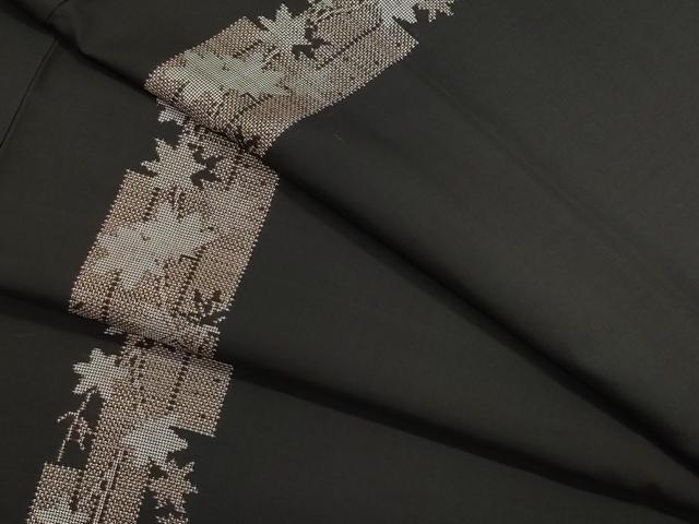 平和屋着物●本場大島紬　9マルキ　地空き　楓吉祥文　正絹　逸品　CAAW3993vf