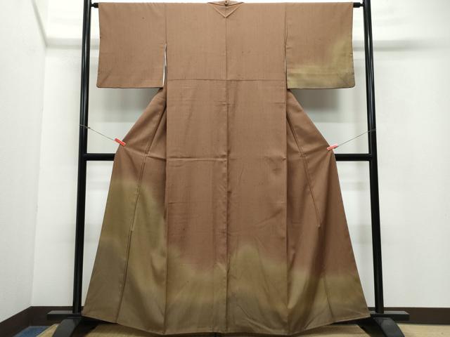 平和屋着物●訪問着　紬地　霞文　正絹　逸品　CAAW3998vf