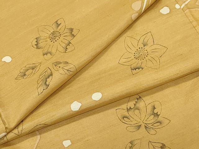平和屋着物●上質な小紋　紬地　ろうけつ染め　辻が花　正絹　逸品　CAAW4000vf