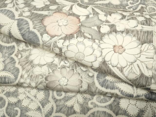 平和屋着物●上質な小紋　紬地　辻が花　正絹　逸品　未使用　CAAW4469hy