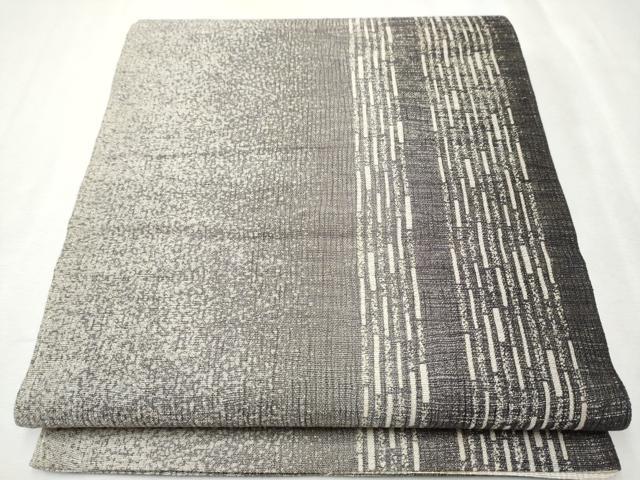 平和屋着物▽スリーシーズン　春夏秋　六通柄袋帯　紬地　間道　金通し地　正絹　逸品　CAAW4537hy