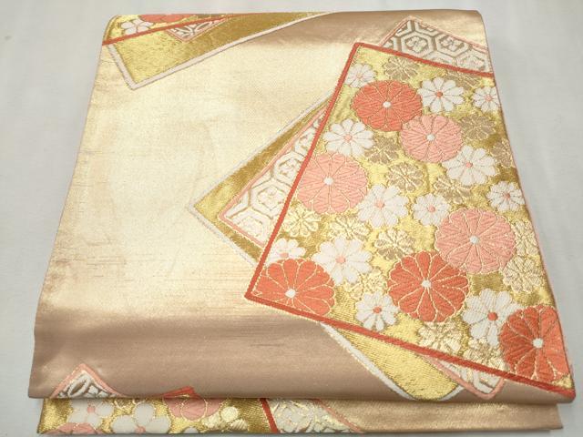 平和屋着物○西陣の名門 加納幸謹製 六通柄袋帯 唐織 色紙