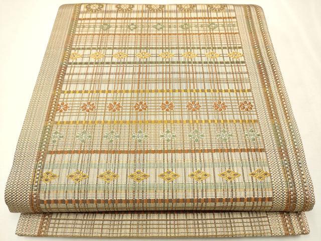 平和屋着物●西陣　大光織物謹製　六通柄袋帯　玉霞染　いちご錦　証紙付き　正絹　逸品　CAAW4676hy