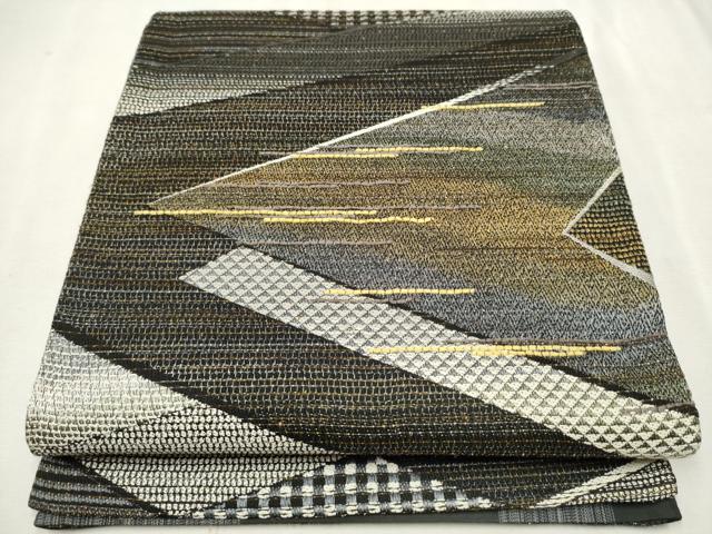 平和屋着物●全通柄袋帯　吉祥文　金糸　正絹　逸品　CAAW4693hy