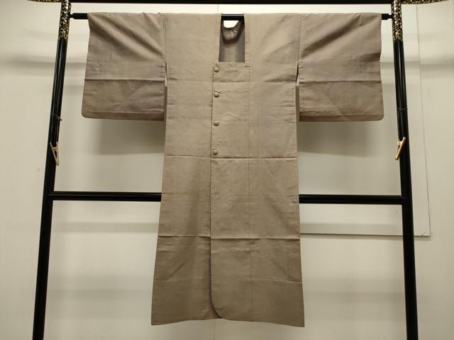 平和屋着物＃道行コート　単衣　霞文　ロング丈　正絹　逸品　CAAW4846dy
