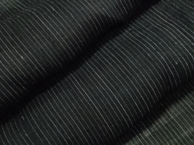 平和屋着物＊夏物　男性　石川県指定無形文化財　能登上布　本麻手織上布　縞　麻　逸品　CAAW4866dy