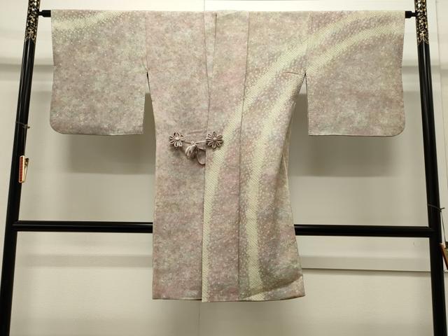 平和屋着物＃道中着　総絞り　吉祥文　ロング丈　正絹　逸品　CAAW4935dy