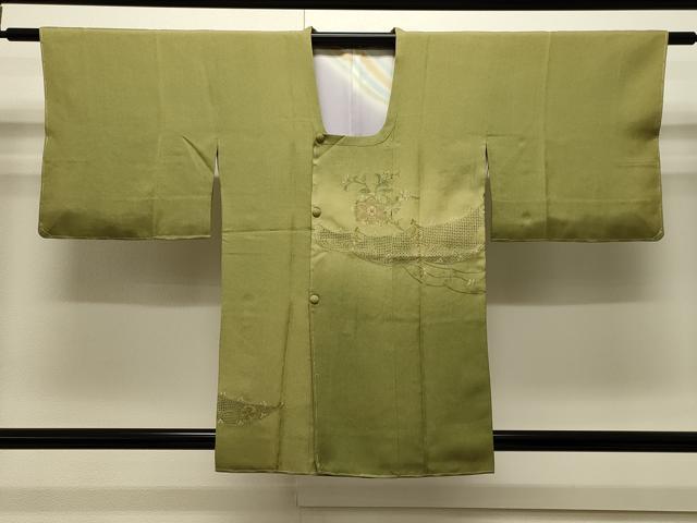 平和屋着物＃中国三大刺繍　スワトウ刺繍　総刺繍　道行コート　草花文　暈し染め　正絹　逸品　CAAW4982dy