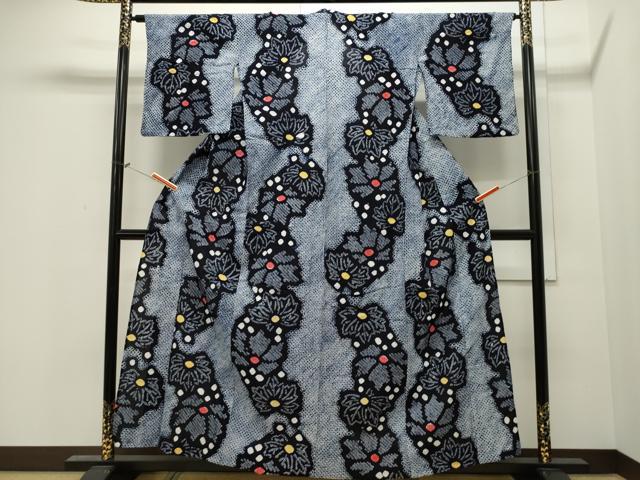 平和屋着物∴夏物　浴衣　有松鳴海絞り　草木文　綿　逸品　CAAW5039dy