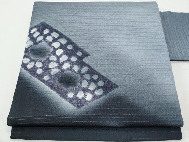 平和屋着物＊夏物　九寸名古屋帯　絞り　絽縮緬　舞花文　正絹　逸品　CAAW5510fb