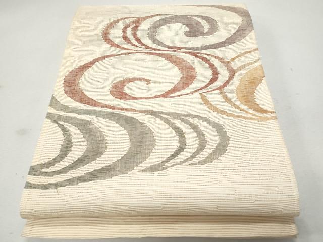 平和屋着物＊夏物　太鼓柄袋帯　立波文　正絹　逸品　CAAW5571fb