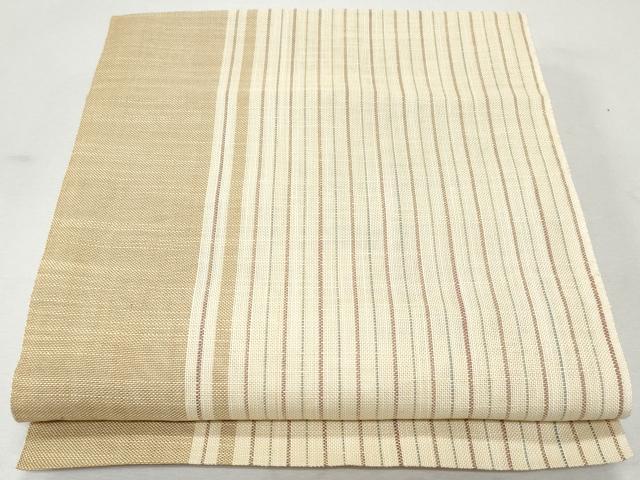 平和屋着物＊夏物　八寸名古屋帯　間道　正絹　逸品　CAAW5588fb