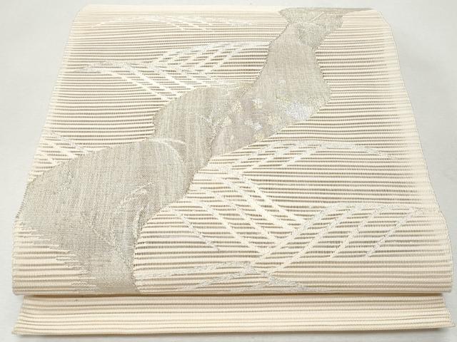 平和屋着物＊夏物　八寸名古屋帯　絽綴れ　立波文　金銀糸　正絹　逸品　CAAW5593fb
