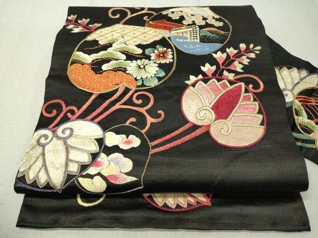 平和屋本店□極上 十七代京屋林蔵 訪問着 本場結城紬地 辻が花