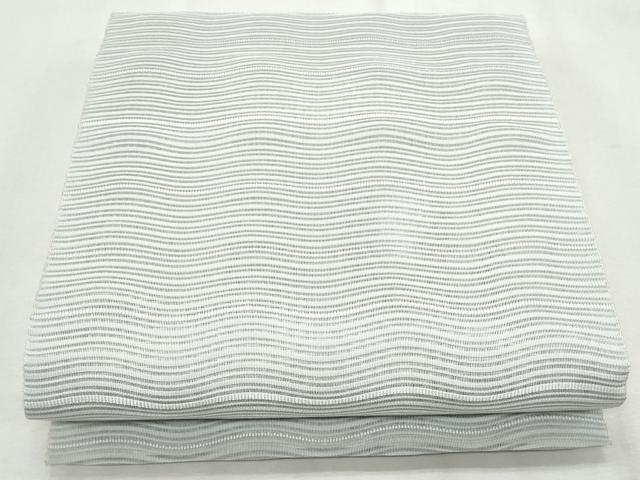 平和屋着物＊夏物　絽綴れ　八寸名古屋帯　よろけ縞　正絹　逸品　CAAW6571th