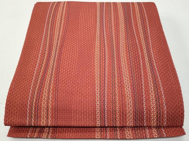 平和屋着物＊夏物　本場筑前博多織　八寸名古屋帯　縞　証紙付き　正絹　逸品　CAAW6917fb