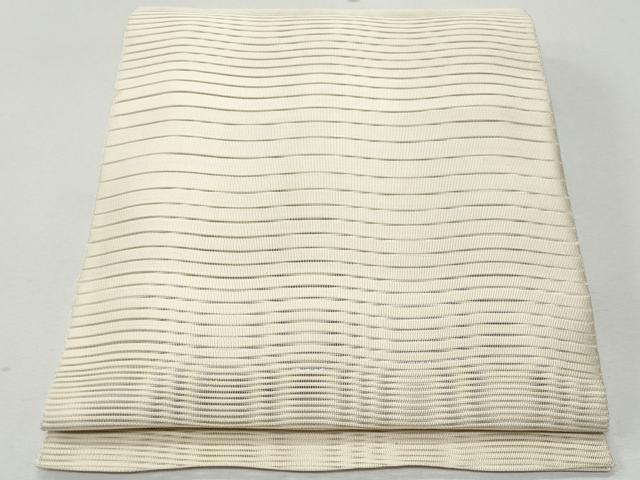 平和屋着物＊夏物　八寸名古屋帯　絽綴れ　よろけ縞　正絹　逸品　CAAW6919fb