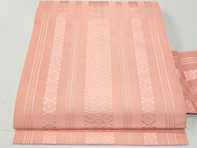 平和屋着物＊夏物　本場筑前博多織　八寸名古屋帯　紗献上　珊瑚色　正絹　逸品　CAAW6944fb