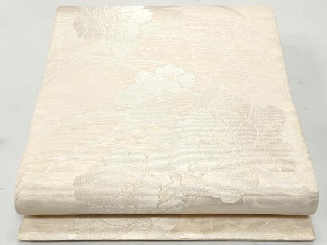 平和屋着物＊夏物　六通柄袋帯　草花文　銀糸　正絹　逸品　未使用　CAAW6956fb