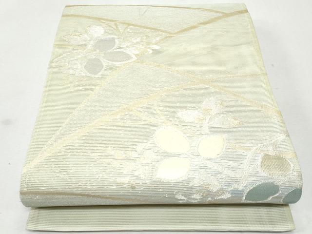 平和屋着物＊夏物　六通柄袋帯　枝葉文　金糸　正絹　逸品　CAAW6957fb