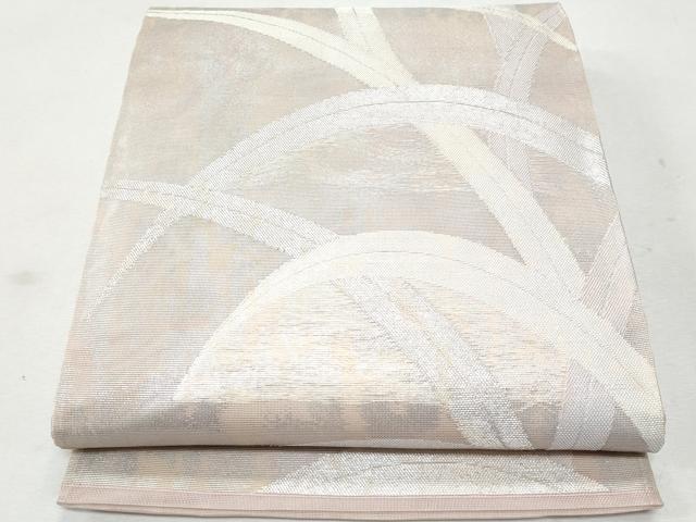 平和屋着物＊夏物　全通柄袋帯　芝草文　銀糸　正絹　逸品　CAAW6964fb