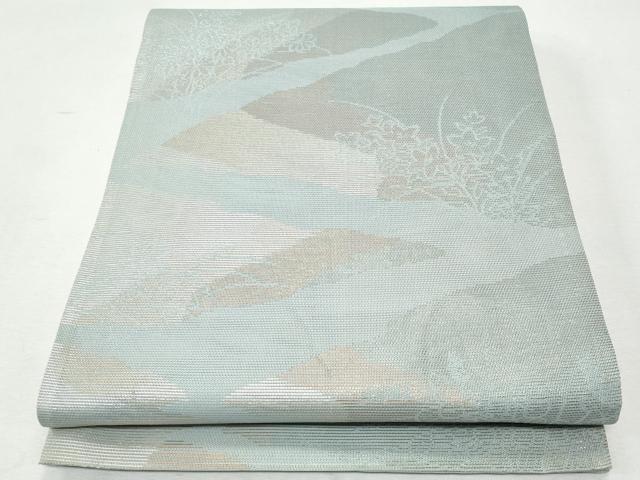 平和屋着物＊夏物　六通柄袋帯　草花文　金銀糸　正絹　逸品　CAAW6971fb