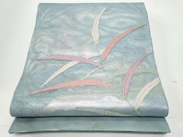平和屋着物＊夏物　太鼓柄袋帯　枝葉文　正絹　逸品　CAAW7000fb